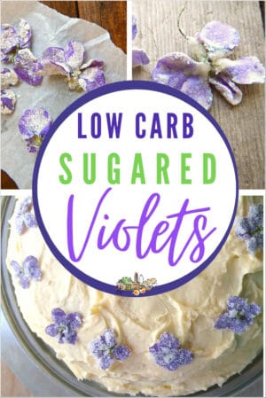 5-Step Low Carb Sugared Violets • Homestead Lady