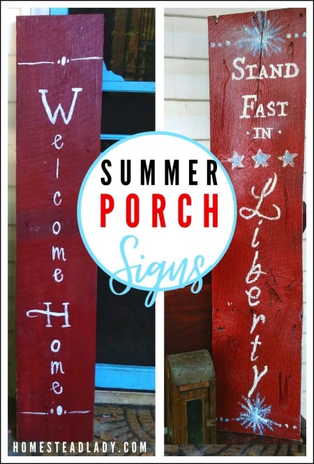Rustic DIY Holiday Porch Signs - Homestead Lady