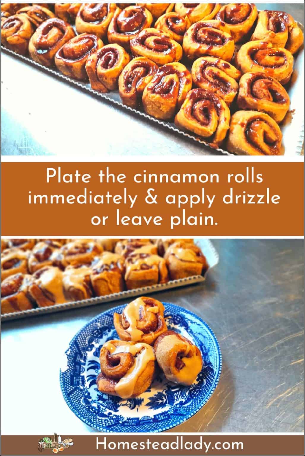 Mini Sourdough Cinnamon Rolls with Caramel Cream Cheese Drizzle ...