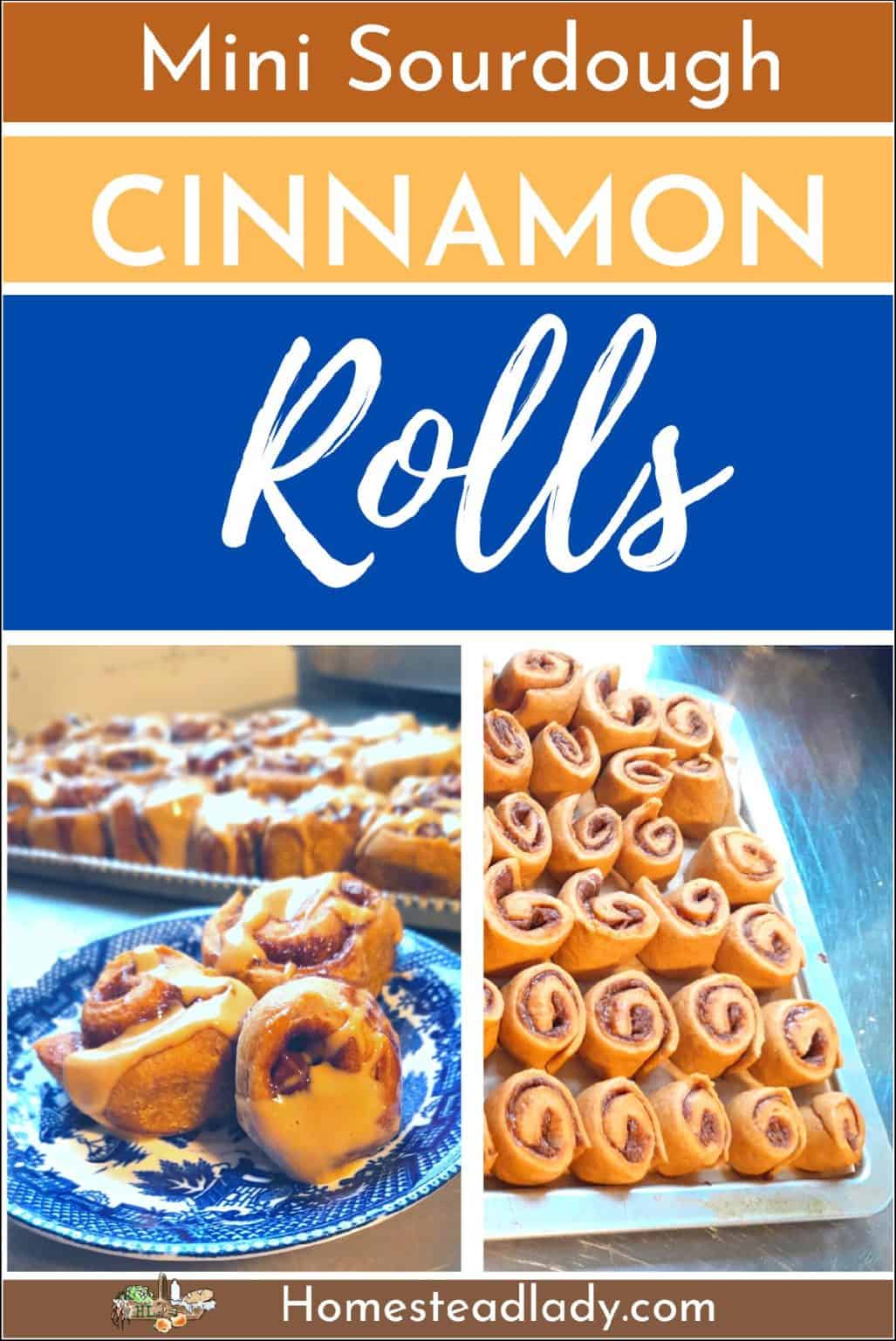Mini Sourdough Cinnamon Rolls with Caramel Cream Cheese Drizzle ...