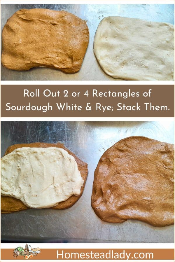 Homemade Sourdough Marble Rye Bread • Homestead Lady