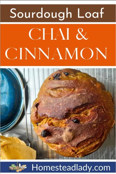 Chai & Cinnamon Sourdough Raisin Bread • Homestead Lady